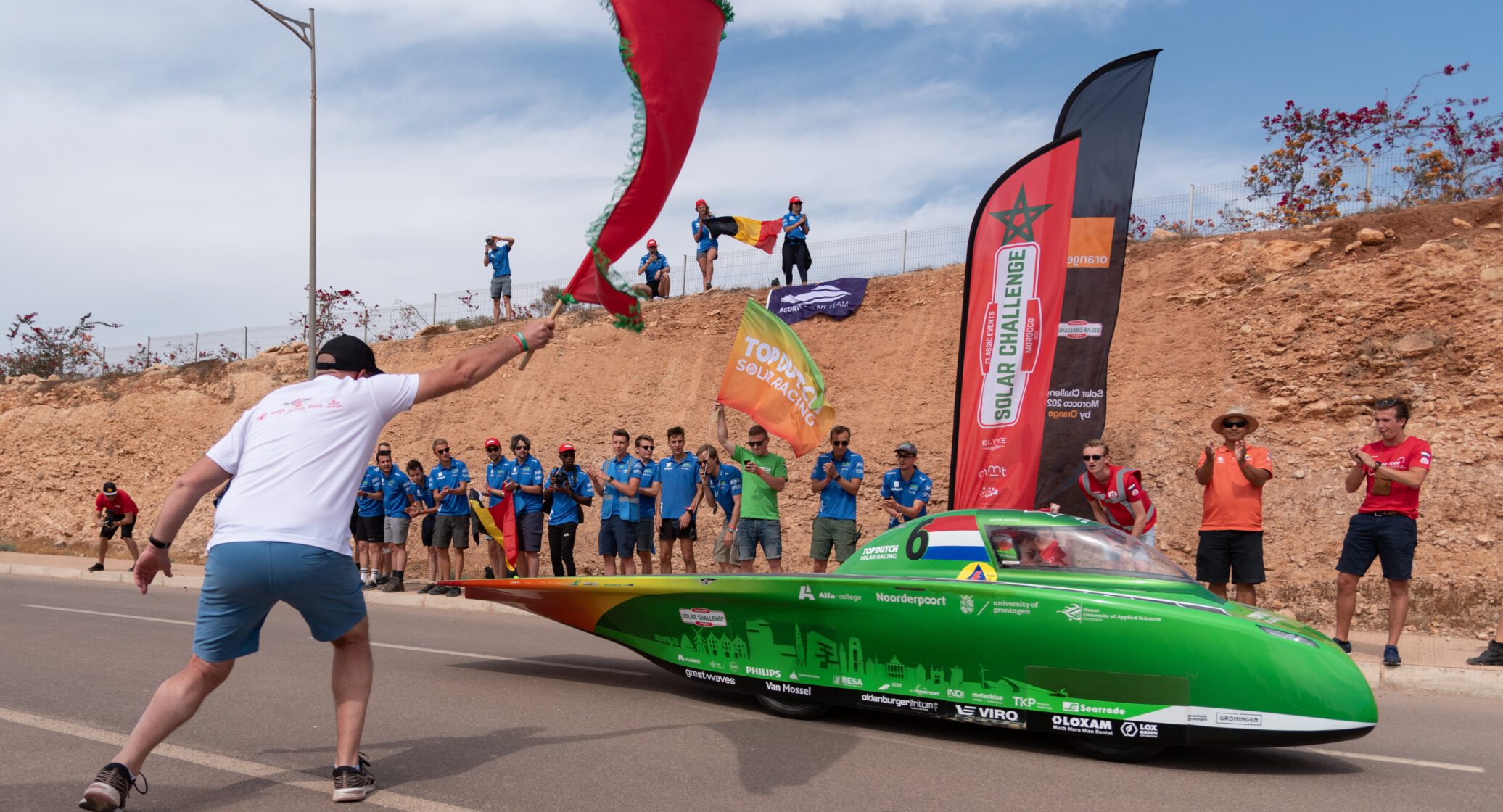 Hogelandster pakt met Top Dutch Solar Racing pole position in Marokko